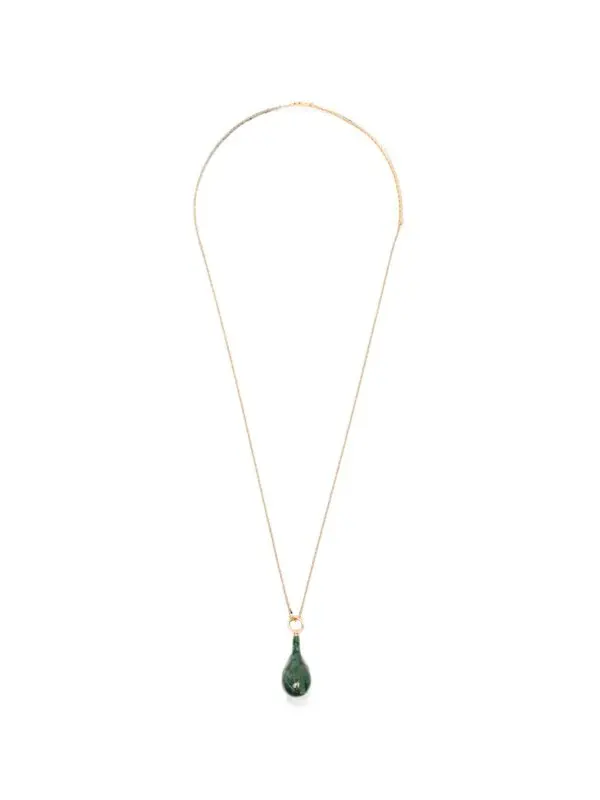 TOTEME Jade Drop Pendant Necklace - Multicolor