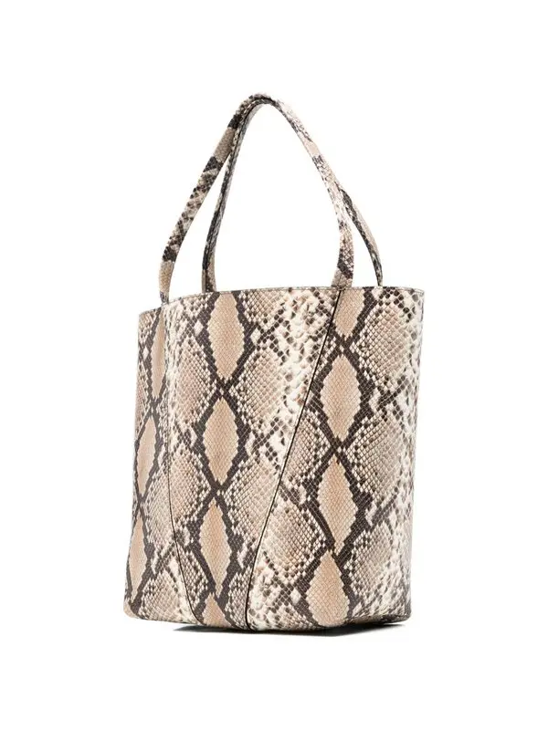Chloé Snakeskin Effect Leather Tote Bag - Multicolor