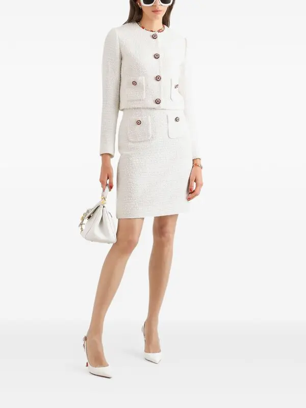 Dolce & Gabbana Jewel Button Tweed Jacket