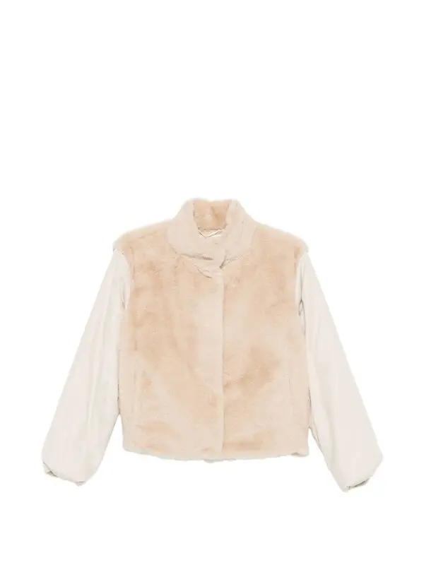 Herno Faux Fur Panel Coat - Multicolor