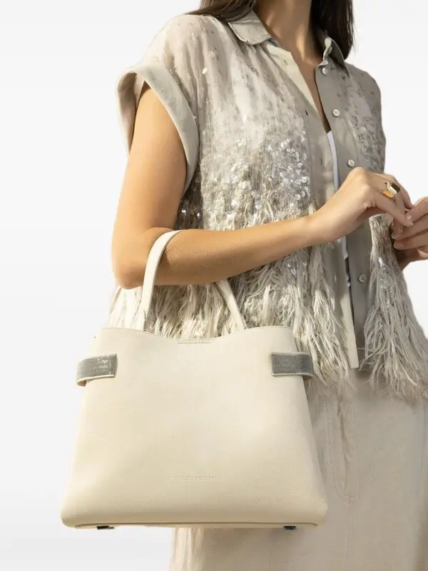 Brunello Cucinelli Suede Leather Tote Bag - Multicolor