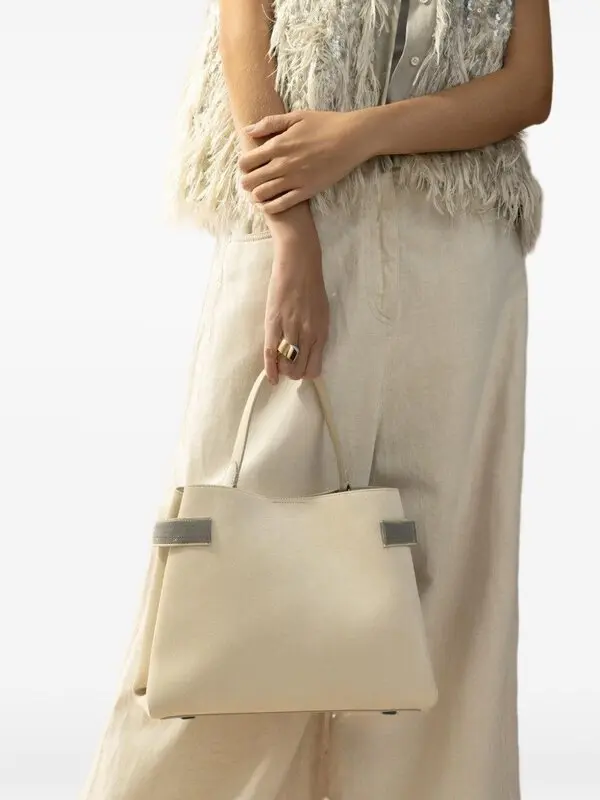Brunello Cucinelli Suede Leather Tote Bag - Multicolor
