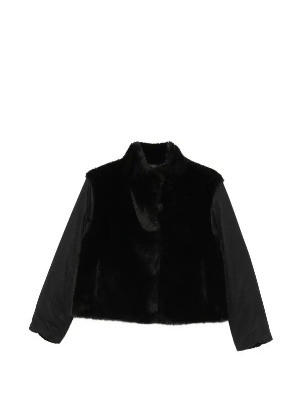 Herno Faux Fur Panel Coat - Multicolor