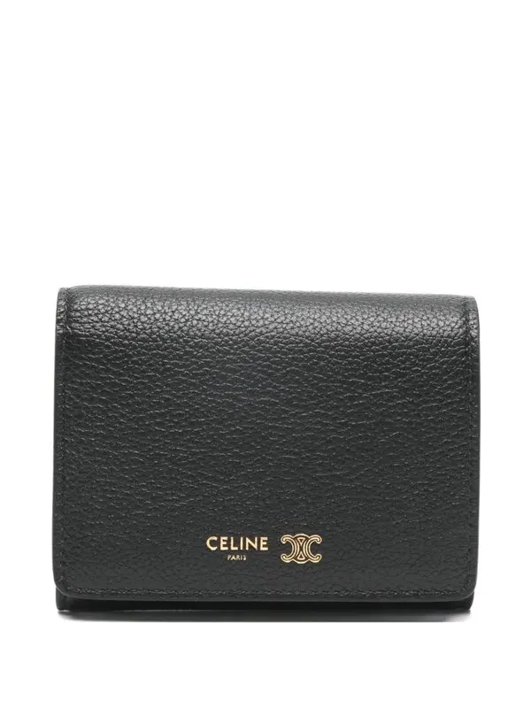Celine Triomphe Stamp Leather Wallet - Multicolor