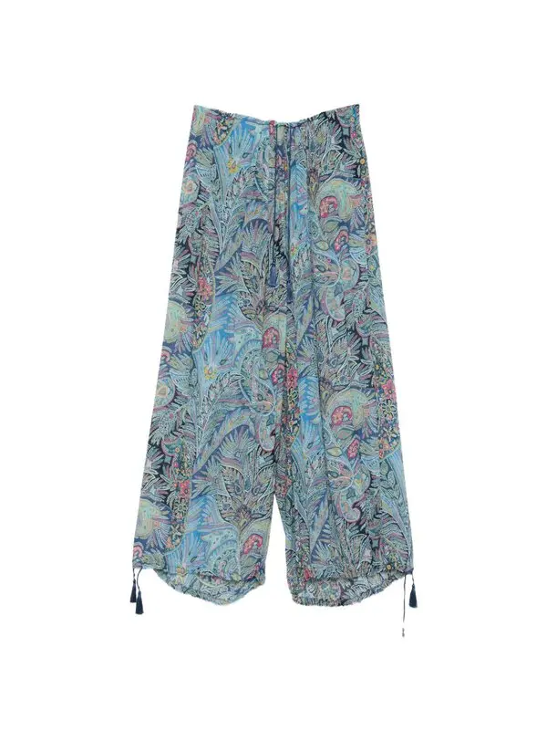 Etro Printed Paisley Wide-leg Trousers - Multicolor