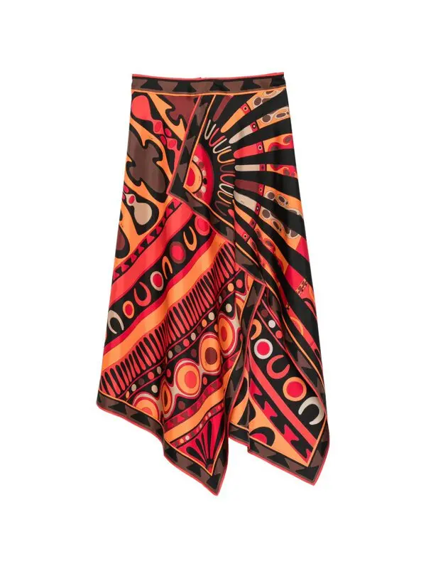Emilio Pucci Printed Silk Skirt - Multicolor