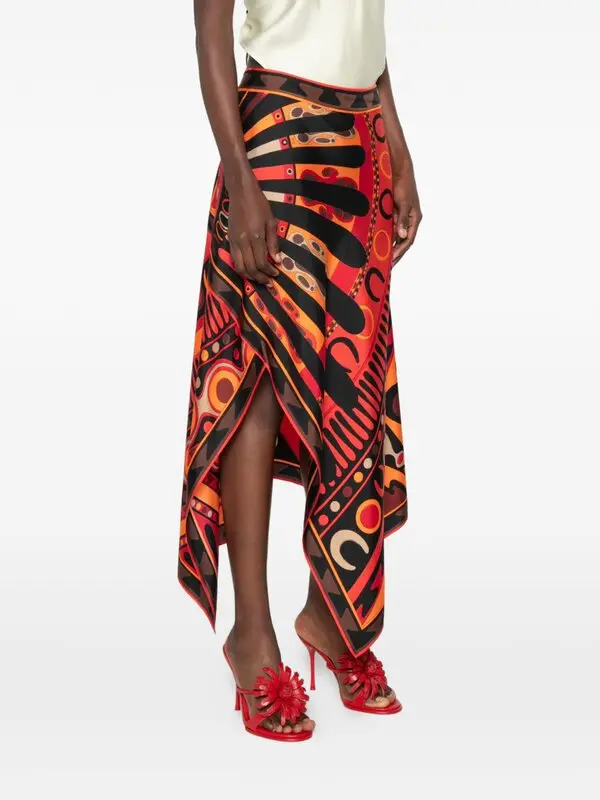 Emilio Pucci Printed Silk Skirt