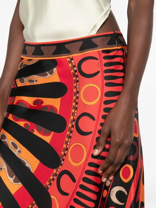 Emilio Pucci Printed Silk Skirt