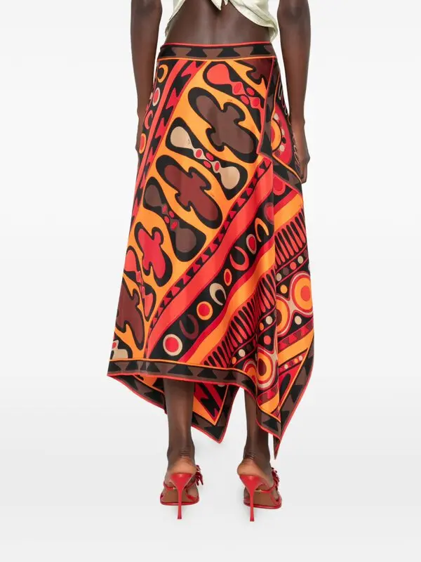 Emilio Pucci Printed Silk Skirt