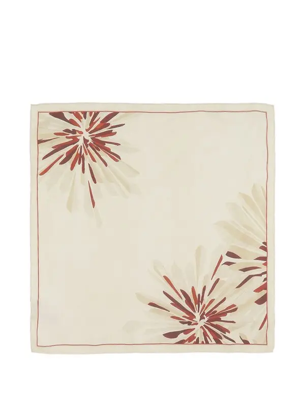 Brunello Cucinelli Printed Silk Foulard - Multicolor