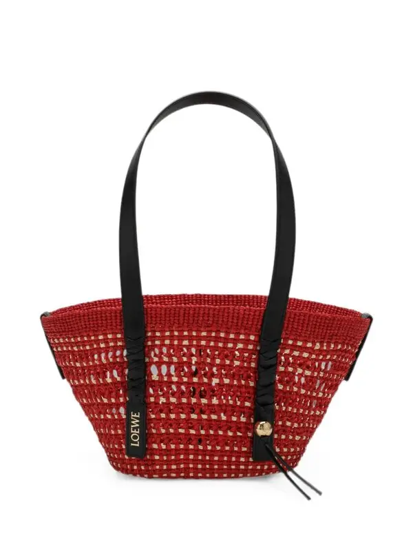 Loewe Braid Small Rafia Tote - Multicolor