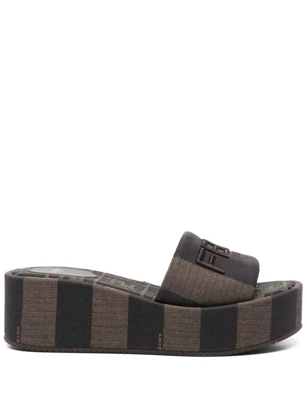 Fendi Sunshine Flatform Sandals - Multicolor