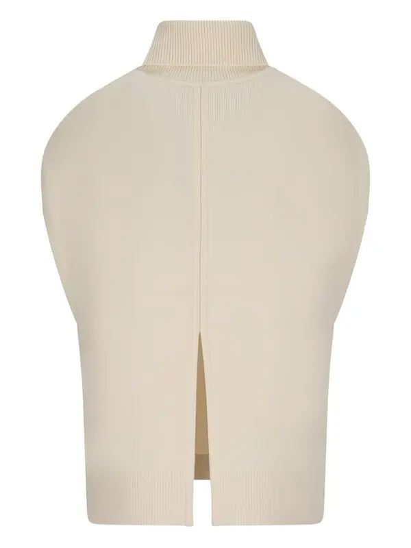TOTEME Wool Vest With Roll Neck And Back Slit - Multicolor