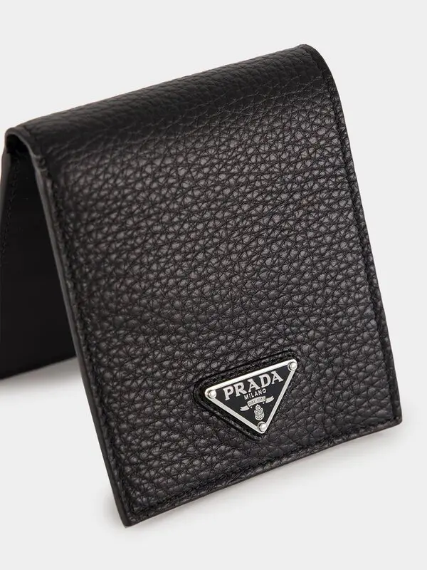 Prada Leather Wallet With Logo