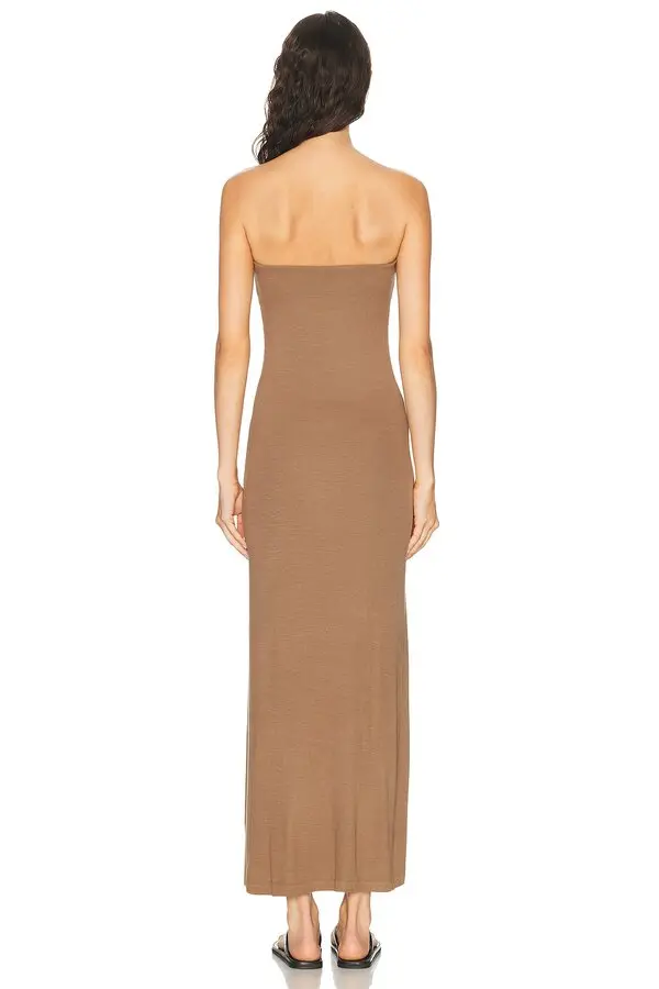 Enza Costa Ribbed Strapless Maxi Dress