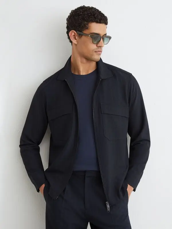 REISS Sidney Shirt - Navy