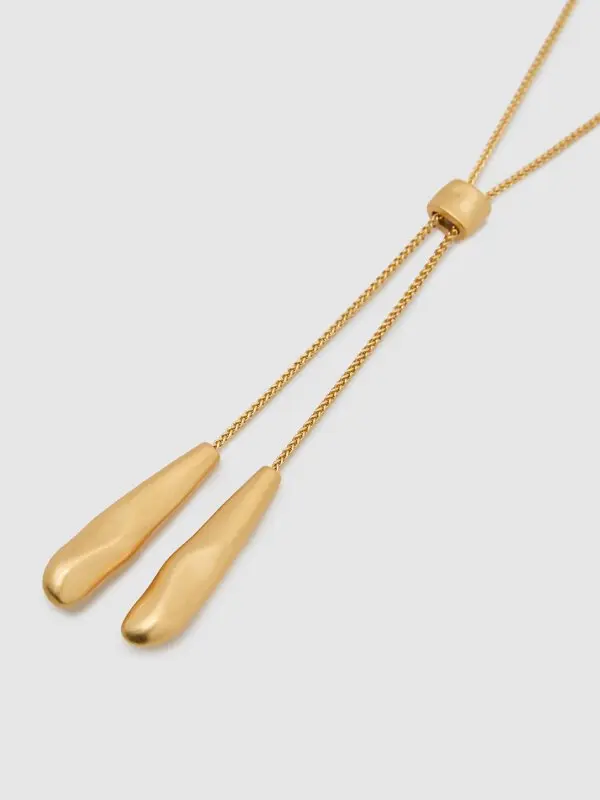 REISS Tova Tone Tova Sculpted Drop Lariat Necklace