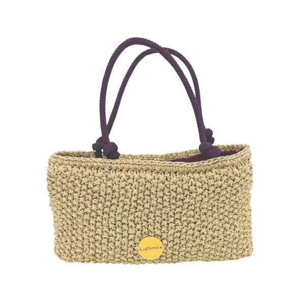 HILO DE MAR Hand-knitted Bag - Gold