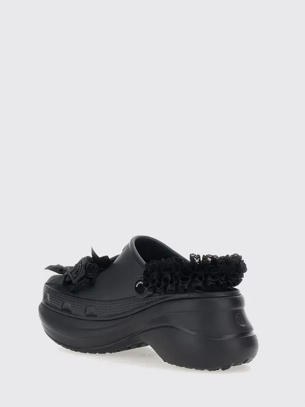 Balenciaga X Crocs Embellished Platform Eva Mules - Black