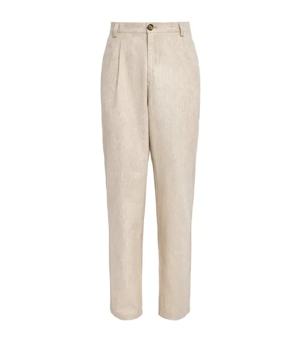 Oliver Peoples Morton Pleated Trousers - Beige