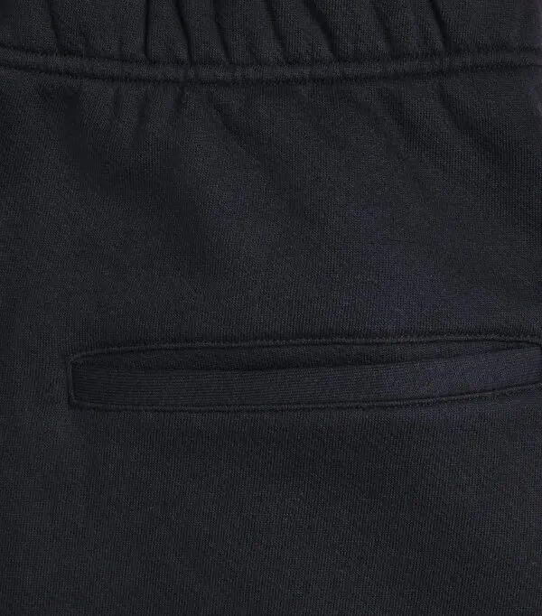 COLE BUXTON Cotton Jersey Sweatshorts With Raw Edge Hem - Navy