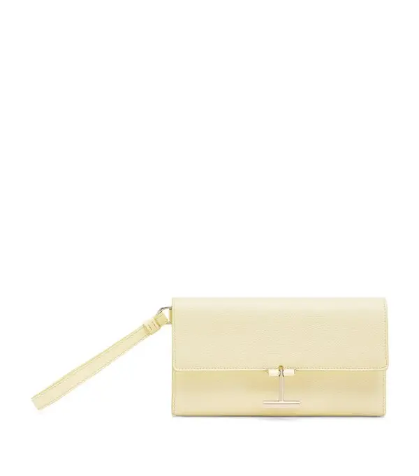 TOM FORD Leather Tara Wrist Pouch - White
