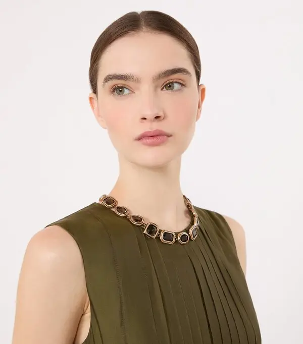 Max Mara Embellished Crystal Choker Necklace