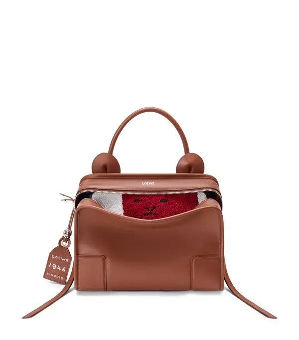 Loewe Medium Leather Lion Amazona 180 Top-handle Bag