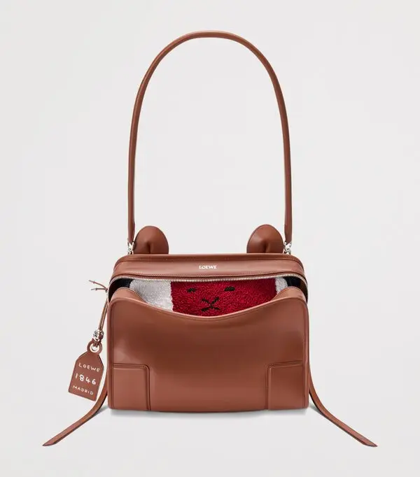 Loewe Medium Leather Lion Amazona 180 Top-handle Bag