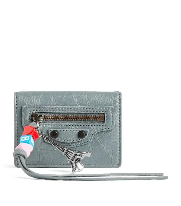 Balenciaga Lambskin Le City Mini Wallet - Blue