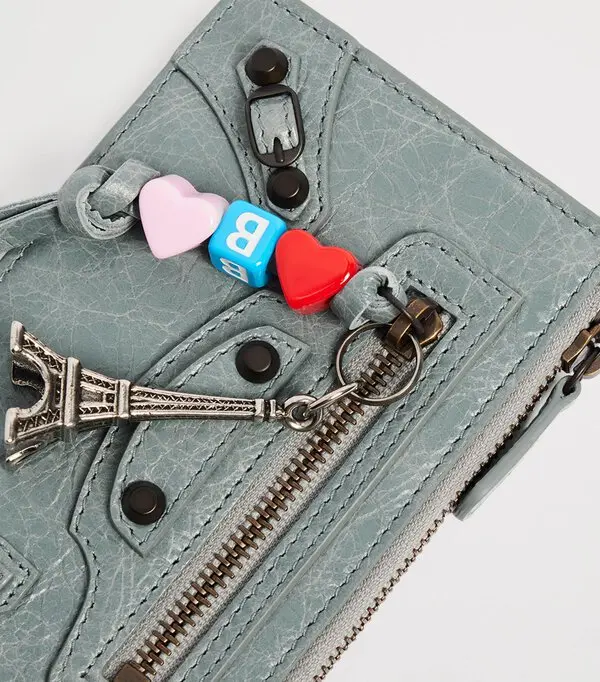 Balenciaga Lambskin Charm Le City Card Holder