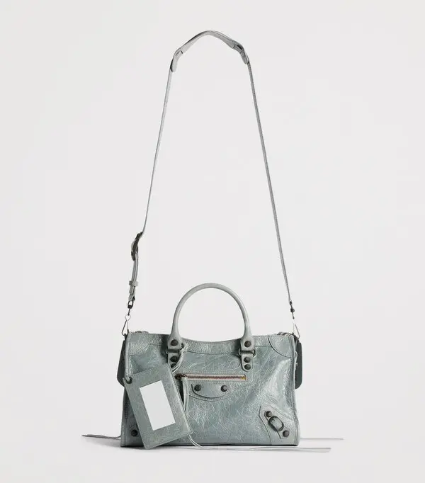 Balenciaga Small Lambskin Le City Top Handle Bag - Blue