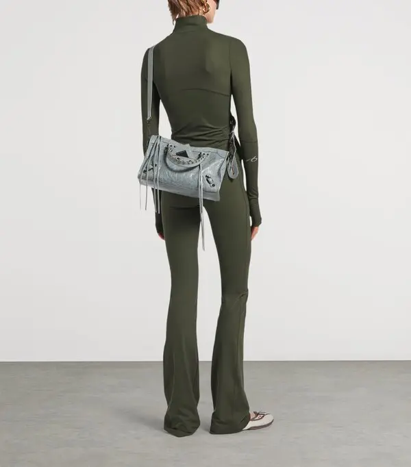 Balenciaga Small Lambskin Le City Top Handle Bag - Blue