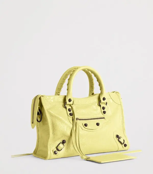Balenciaga Small Lambskin Le City Top-handle Bag - Yellow