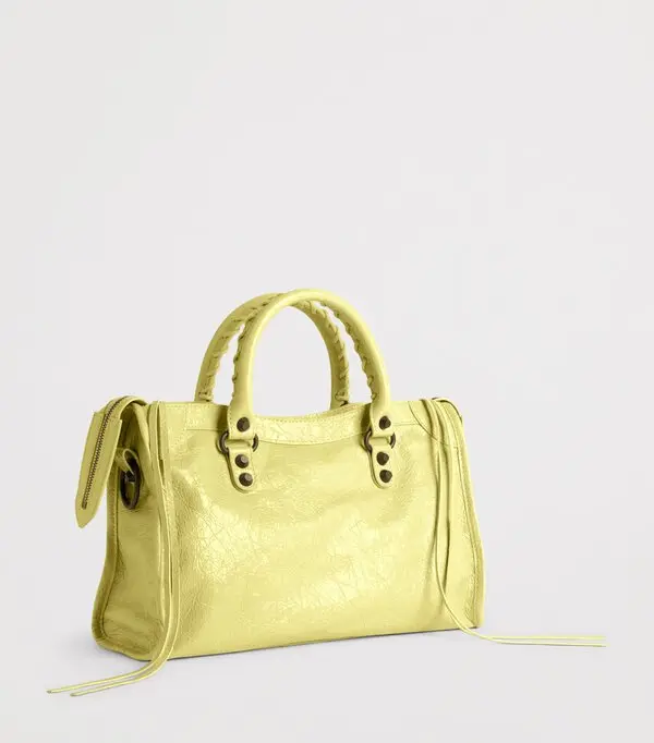 Balenciaga Small Lambskin Le City Top-handle Bag - Yellow
