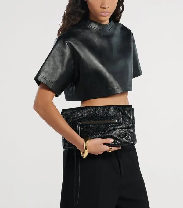 Balenciaga Lambskin Le City Clutch Bag