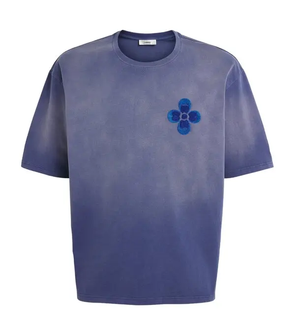 Commas Dégradé Embroidered T-shirt - Blue