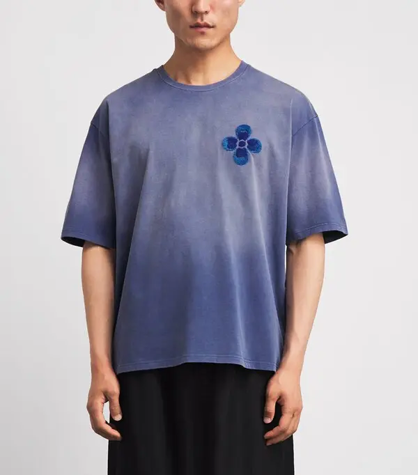 Commas Dégradé Embroidered T-shirt - Blue