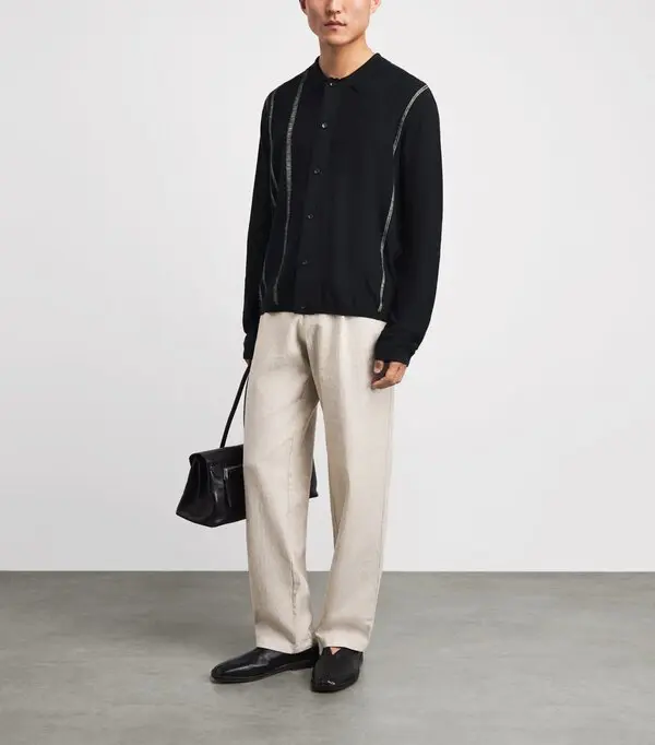 Commas Cotton-cashmere Stripe Cardigan