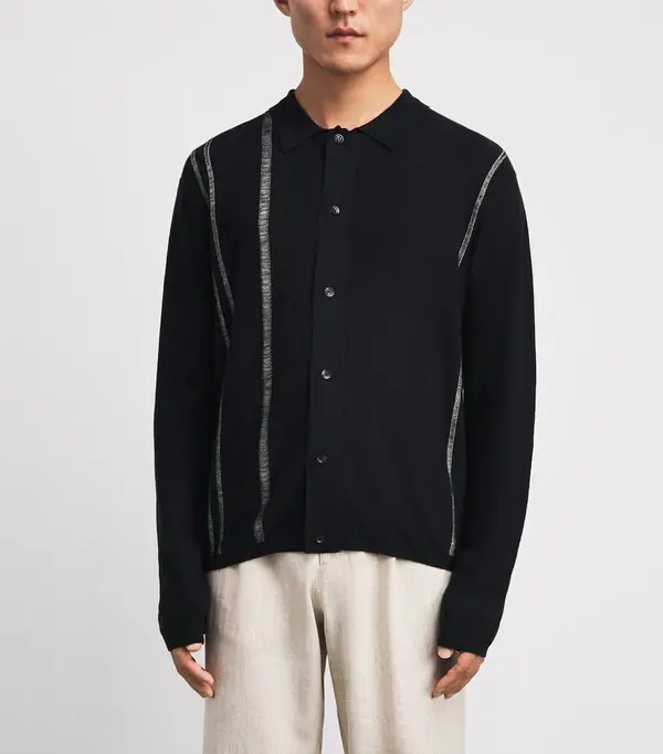Commas Cotton-cashmere Stripe Cardigan