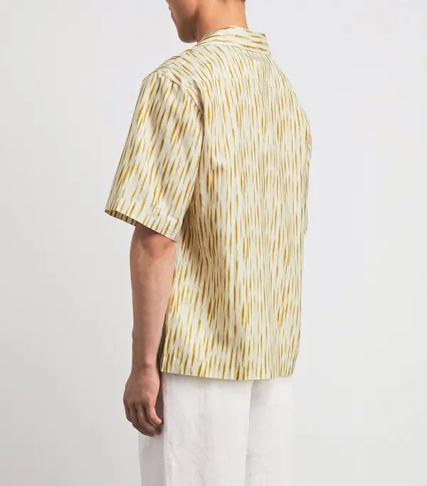 Commas Cotton-silk Brushstroke Shirt - Yellow