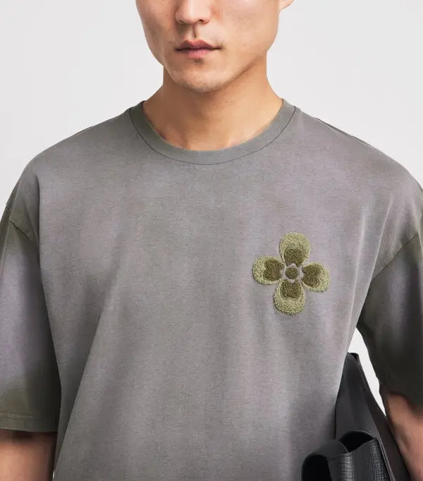 Commas Dégradé Embroidered T-shirt - Green