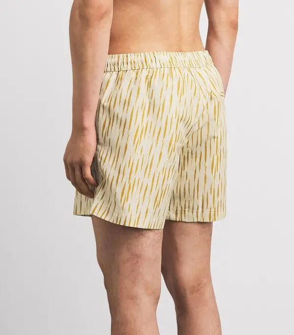Commas Brushstroke Swim Shorts - Yellow