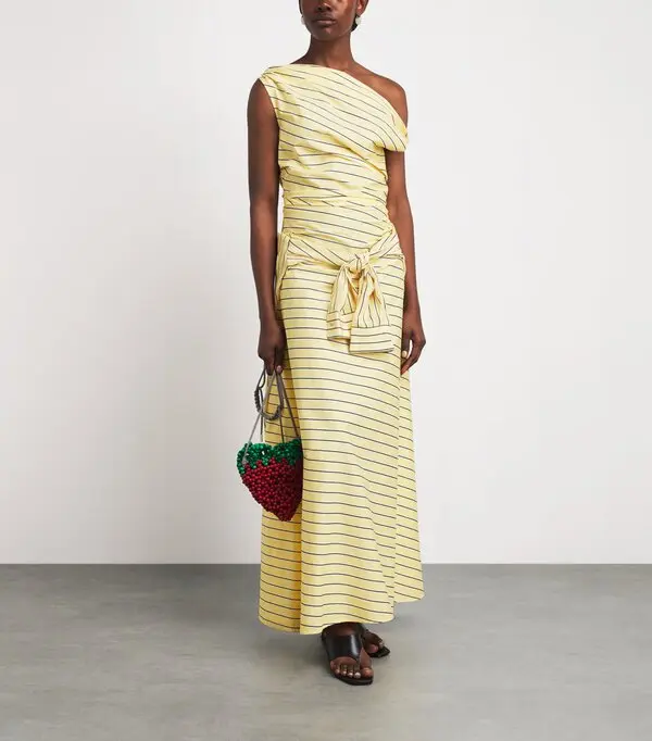 Staud Cotton Stripe Phare Maxi Dress