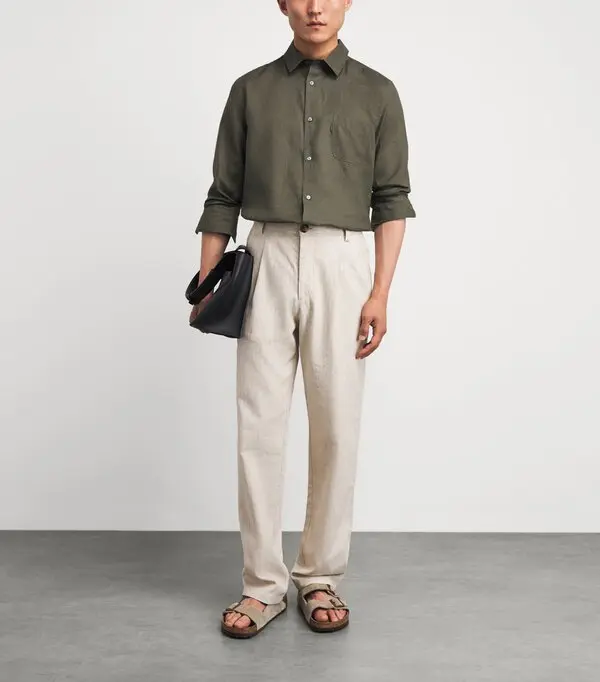 Derek Rose Linen Monaco Shirt
