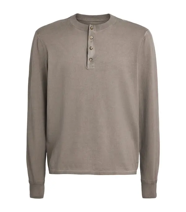 Rag & Bone Supima Cotton Henley T-shirt - Grey