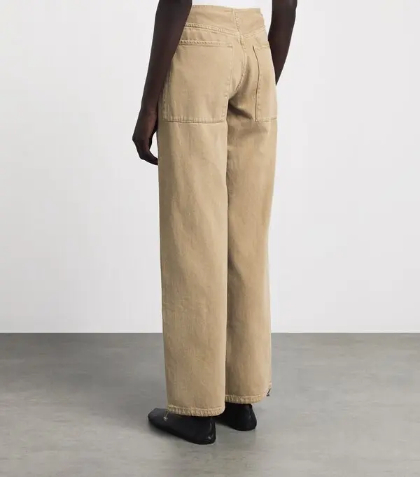 Still Here Drawstring Sport Low-rise Wide-leg Jeans
