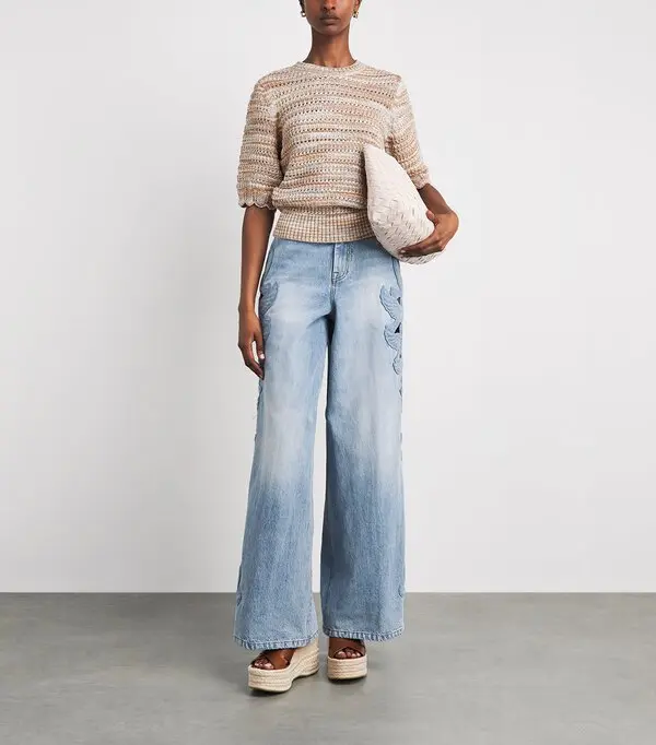 Veronica Beard Cotton-blend Short-sleeve Sweater