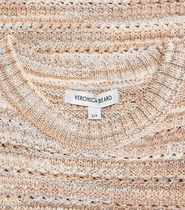 Veronica Beard Cotton-blend Short-sleeve Sweater