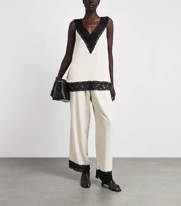 Stylein Lace-trim Miette Blouse - Ivory